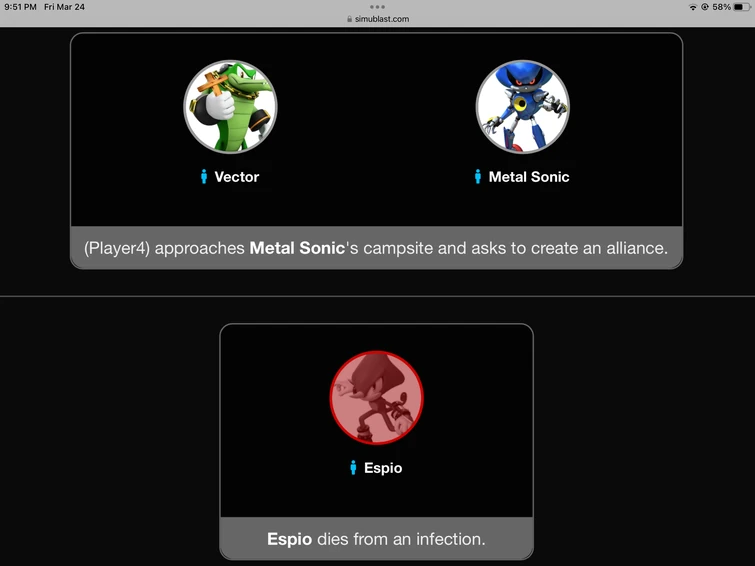 Sonic characters in the hunger games simulator | Fandom