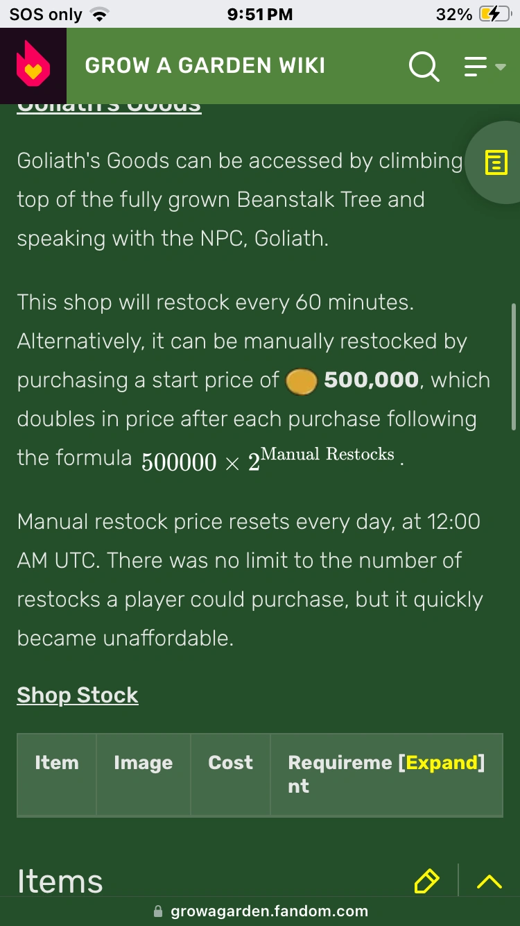 Beanstalk event manual restock??? | Fandom