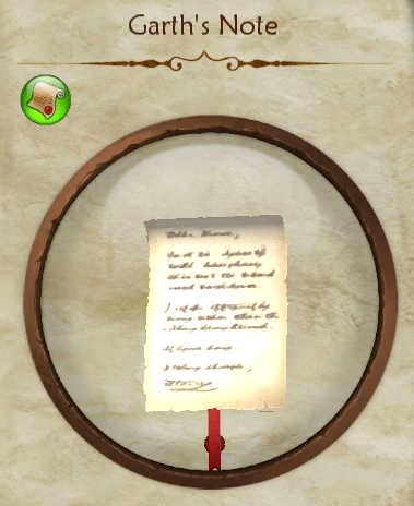 Garth's Note | The Fable Wiki | Fandom