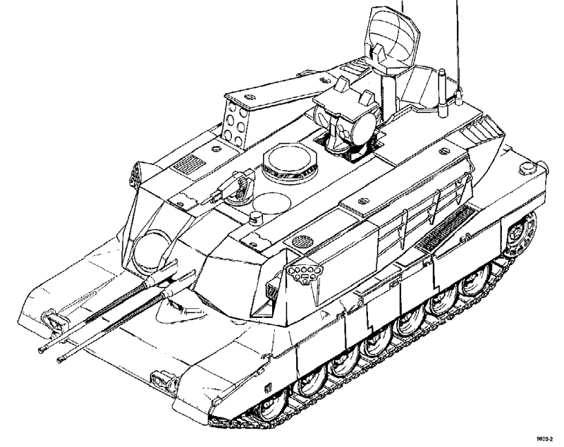 M1 Abrams Tank Drawing
