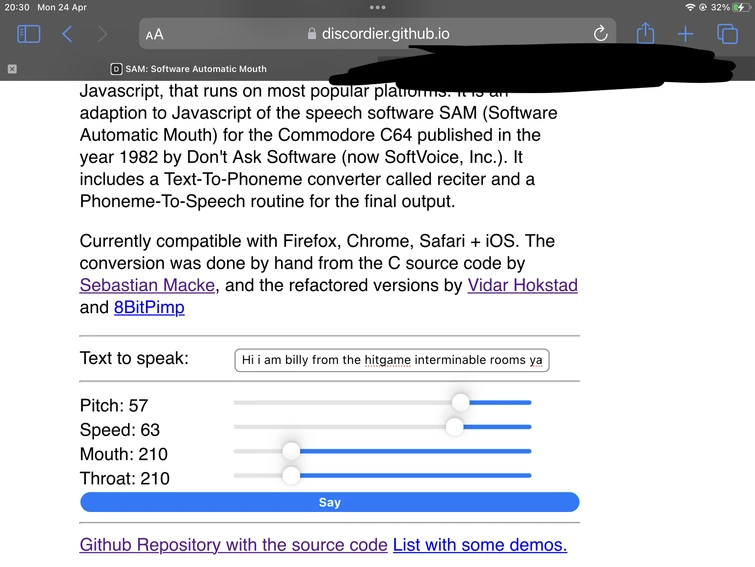 (kinda) how to make billy from the hitgame interminable rooms’s voice ...