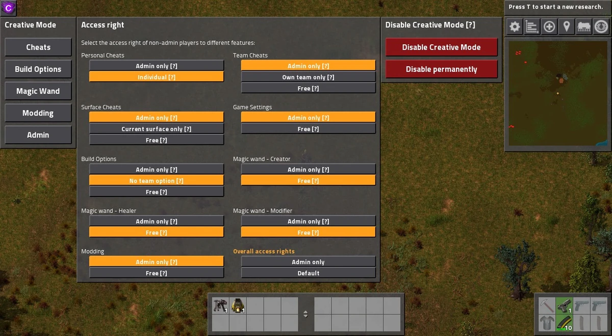 In-Game Menu/Admin | Factorio: Creative Mode Wiki | Fandom