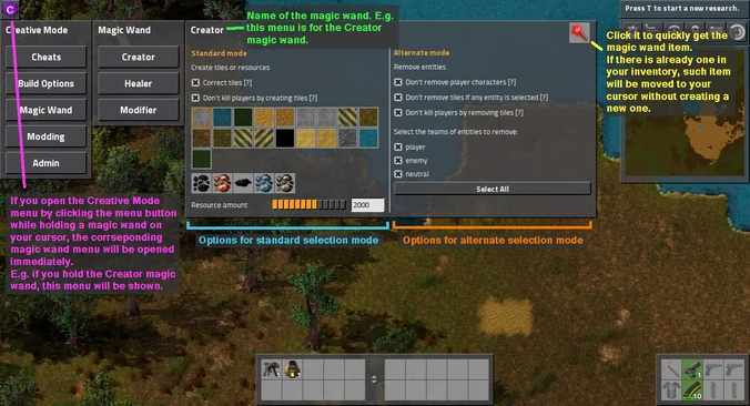 In-Game Menu/Magic Wand | Factorio: Creative Mode Wiki | Fandom
