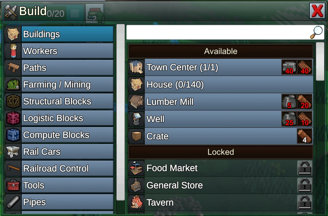 Build Menu - Official Factory Town Wiki