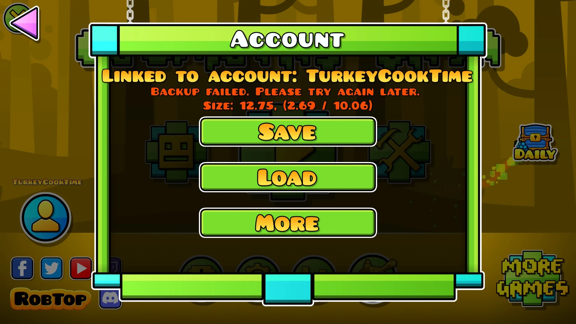 Can't back up my data | Fandom