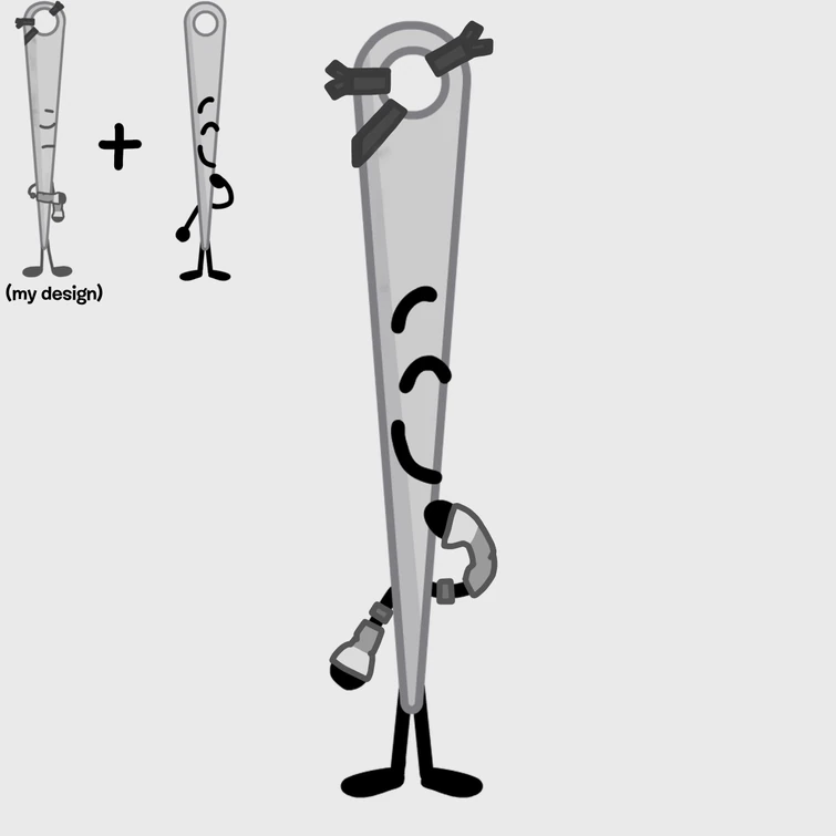 my designs of bfdi characters + the actual design - part 1: Needle | Fandom