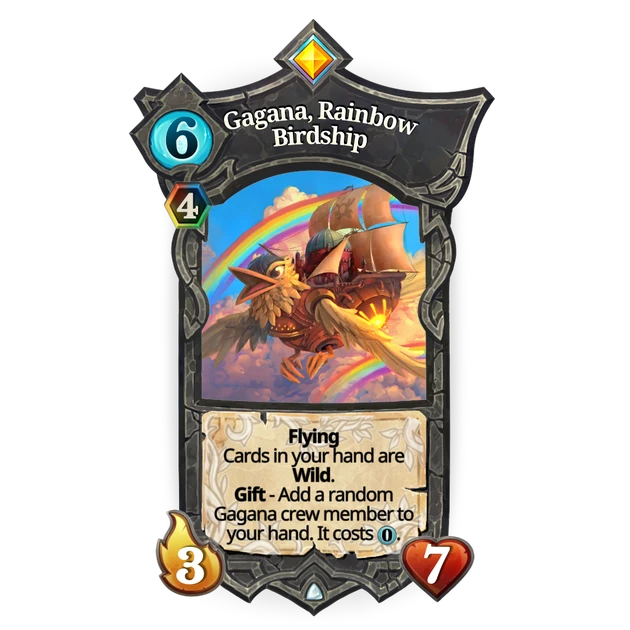 Gagana, Rainbow Birdship - Official Faeria Wiki