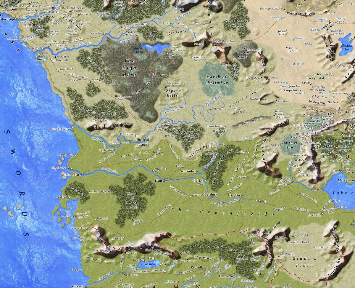 Zachodnie Ziemie Centralne | Forgotten Realms Wiki | Fandom