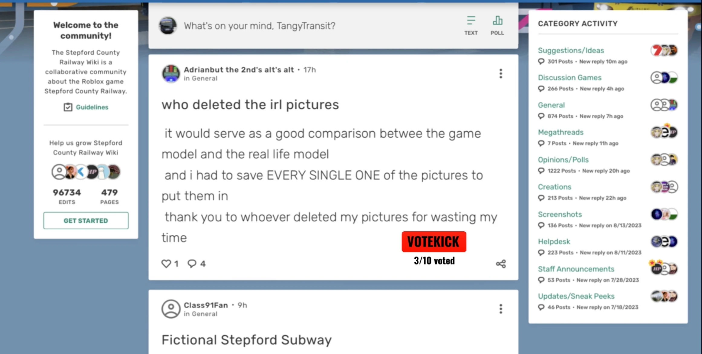 SCR Wiki Suggestion - Votekick posts | Fandom