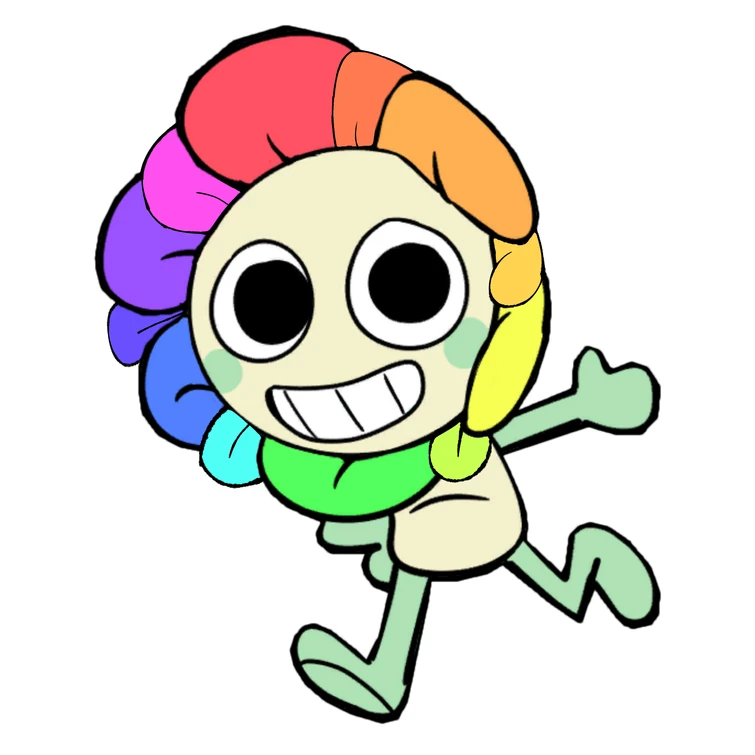 I gave more petals to Dandy so he can resemble a REAL rainbow flower :D ...