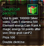 Delight Gift Pack (50) | FairyTail Online O4games Wiki | Fandom