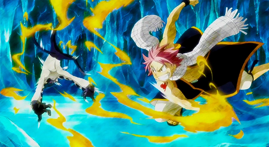 Natsu Dragneel i Lucy Heartphilia kontra Vulcan (Macao Conbolt) | Fairy ...