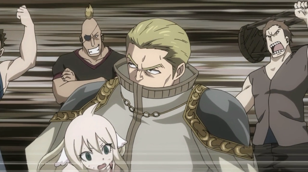 Mavis Vermilion y Precht Gaebolg vs. Magos de Blue Skull | Fairy Tail ...