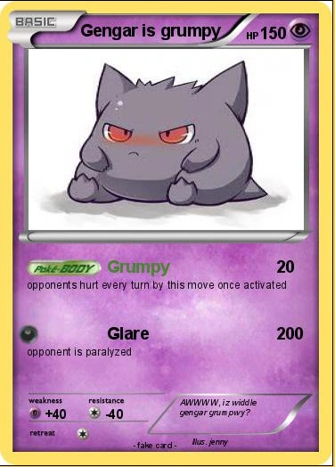 Grumpy Gengar | Fakemon-the pokemon fan made Wiki | Fandom