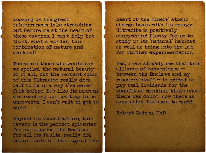 The Gleaming Depths (note) | Fallout Wiki | Fandom