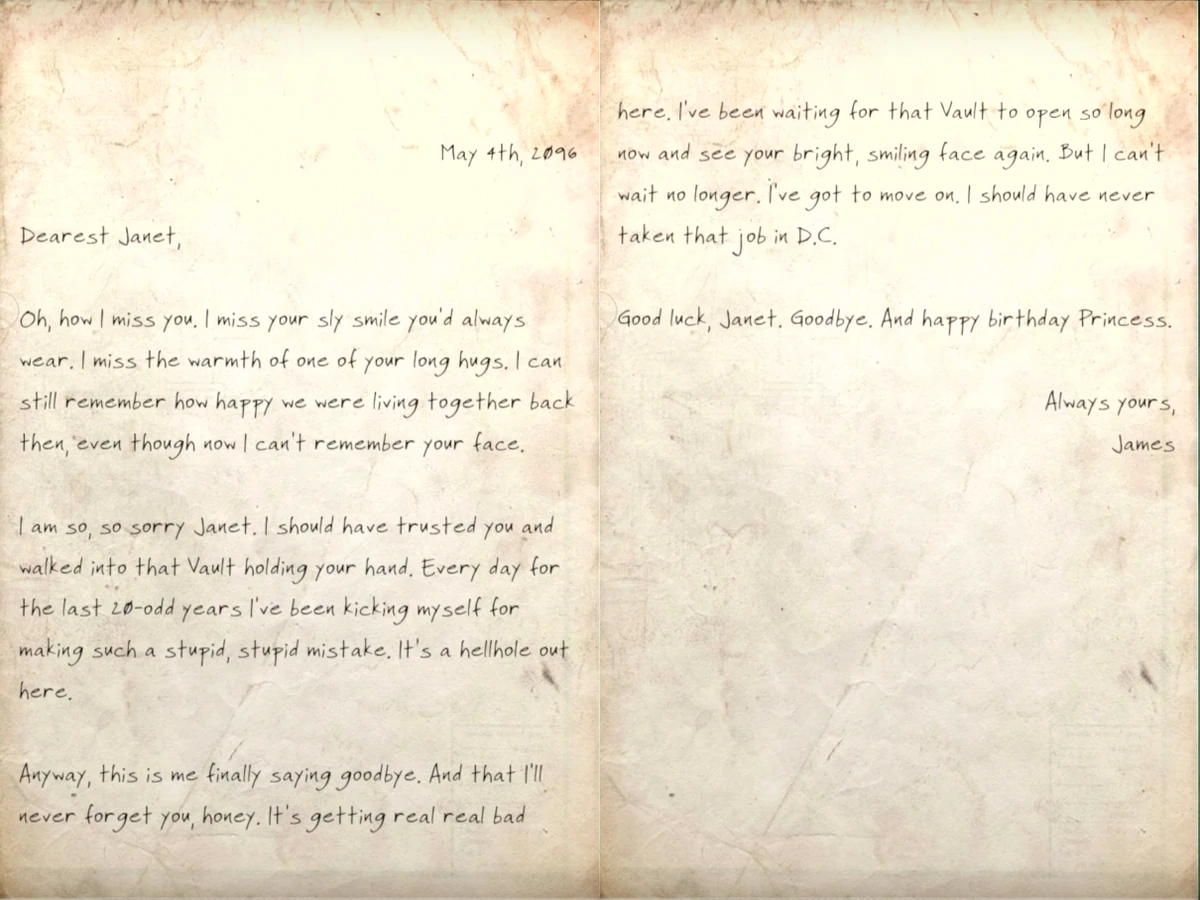 To Janet | Fallout Wiki | Fandom