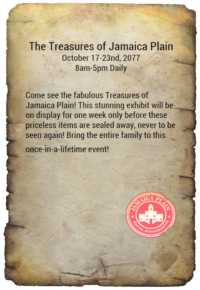 Jamaica Plain flyer | Fallout Wiki | Fandom