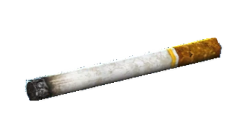 Lit Cigar With Smoke