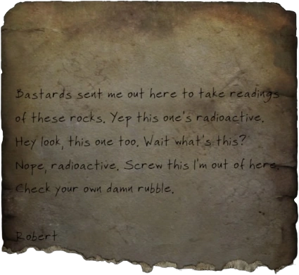 Disgruntled note | Fallout Wiki | Fandom