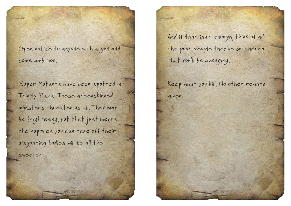 Super mutants in (note) | Fallout Wiki | Fandom