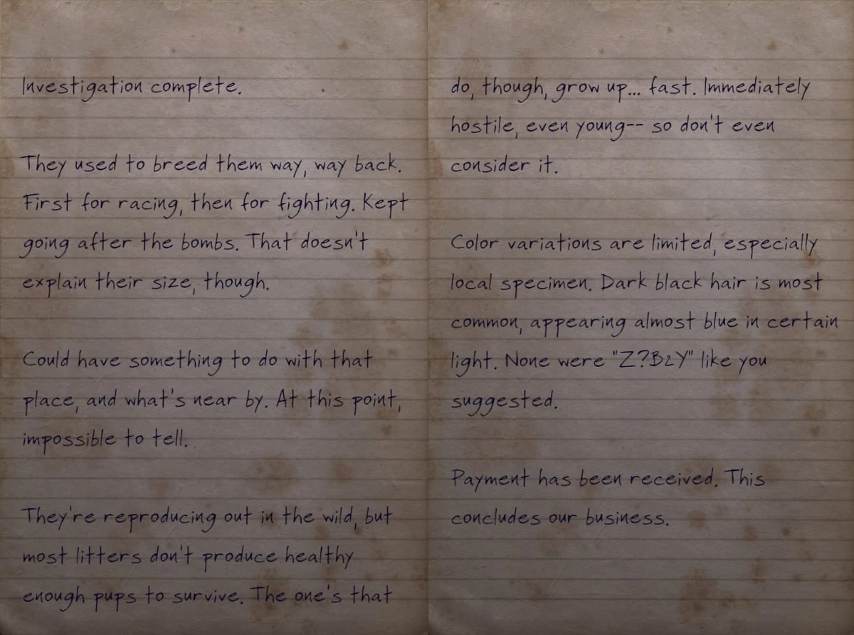 Investigation report | Fallout Wiki | Fandom