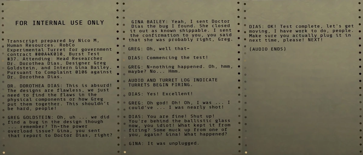 Prepared transcript | Fallout Wiki | Fandom