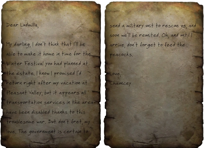 Chauncy's note | Fallout Wiki | Fandom