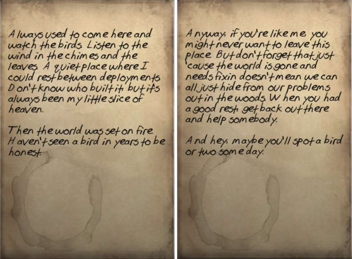 Birdwatcher's note | Fallout Wiki | Fandom