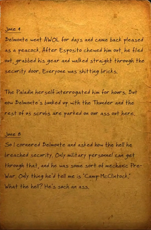 Squire Evelyn's journal - page 16 | Fallout Wiki | Fandom