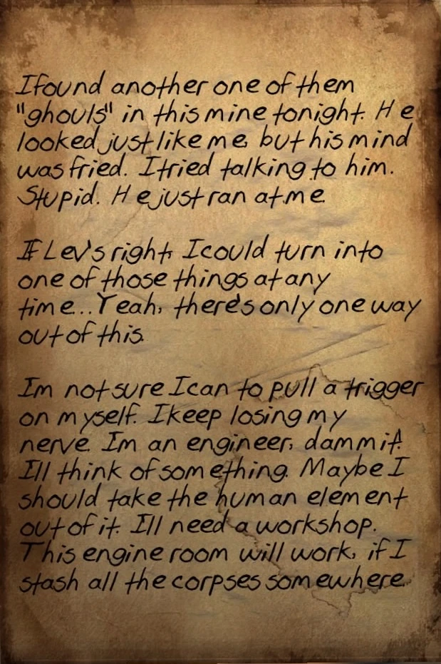 Lou's log: Engine room | Fallout Wiki | Fandom