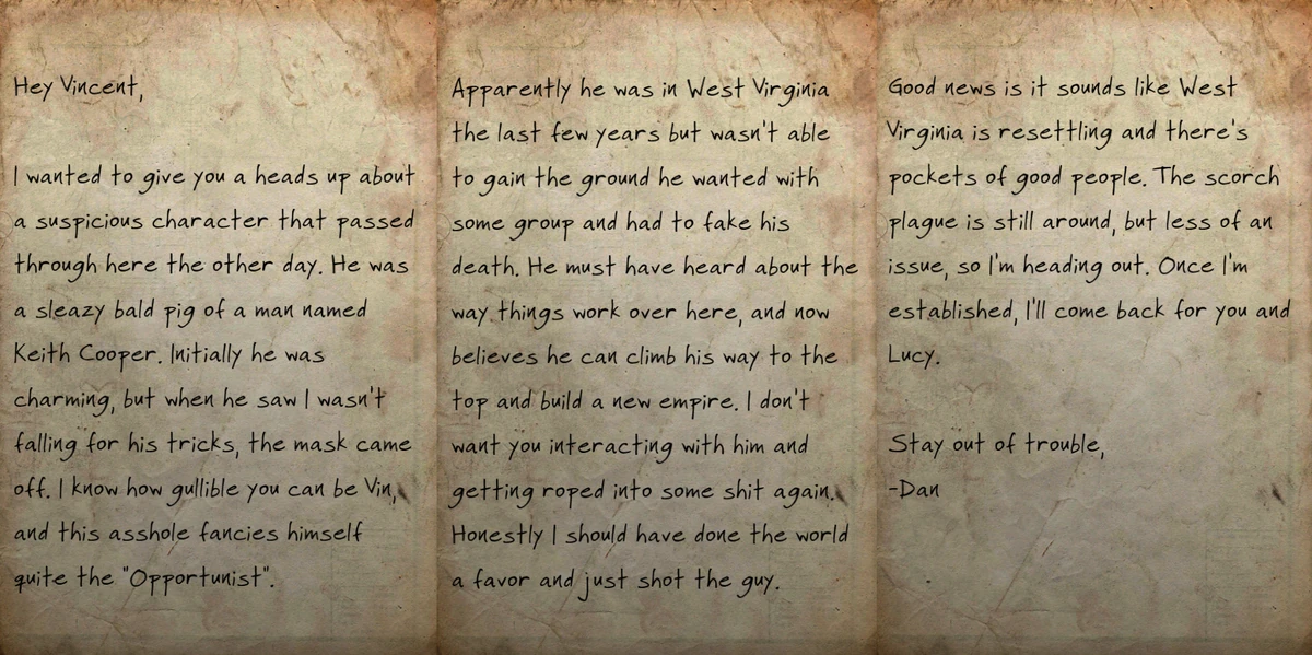 Warning to Vincent | Fallout Wiki | Fandom