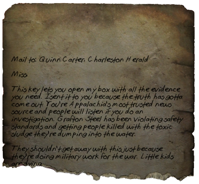 Letter to the media | Fallout Wiki | Fandom