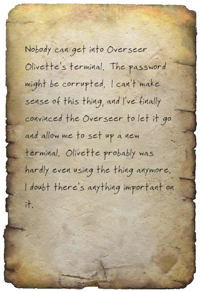 Technician's note | Fallout Wiki | Fandom