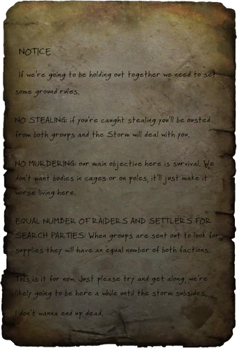 Camp rules | Fallout Wiki | Fandom