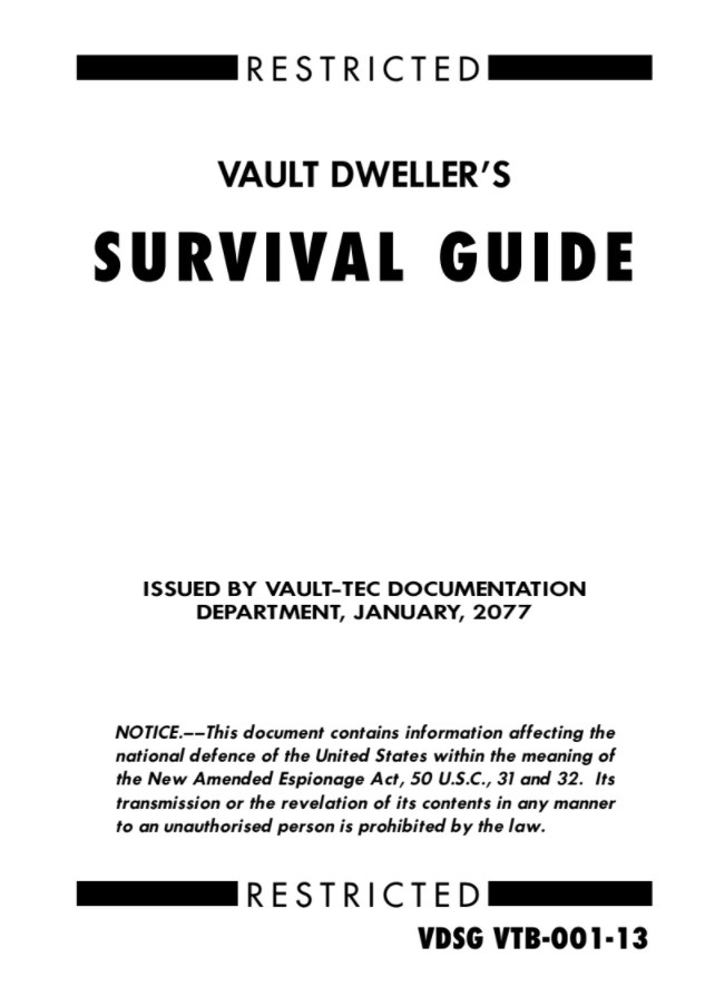 Vault Dweller's Survival Guide/Transcript | Fallout Wiki | Fandom