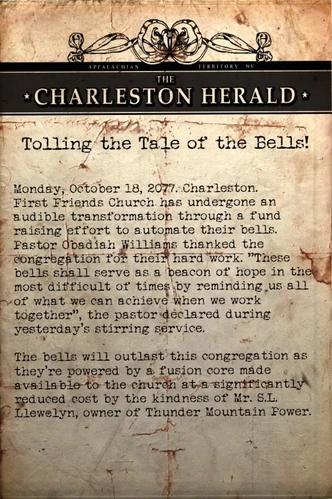 Charleston Herald - Bell article | Fallout Wiki | Fandom