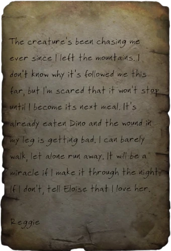 Reggie's note | Fallout Wiki | Fandom