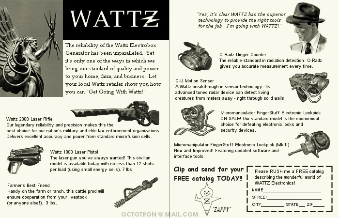 Wattz Electronics | Magyar Fallout Wiki | Fandom