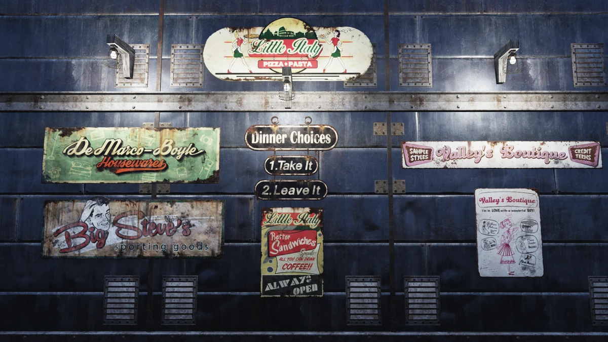 Valley Galleria signs | Fallout Wiki | Fandom