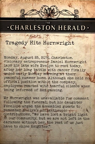Charleston Herald - Tragedy Hits Hornwright | Fallout Wiki | Fandom