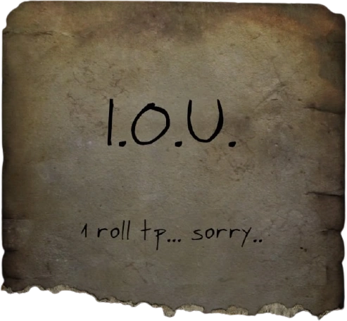 I.O.U. toilet paper | Fallout Wiki | Fandom