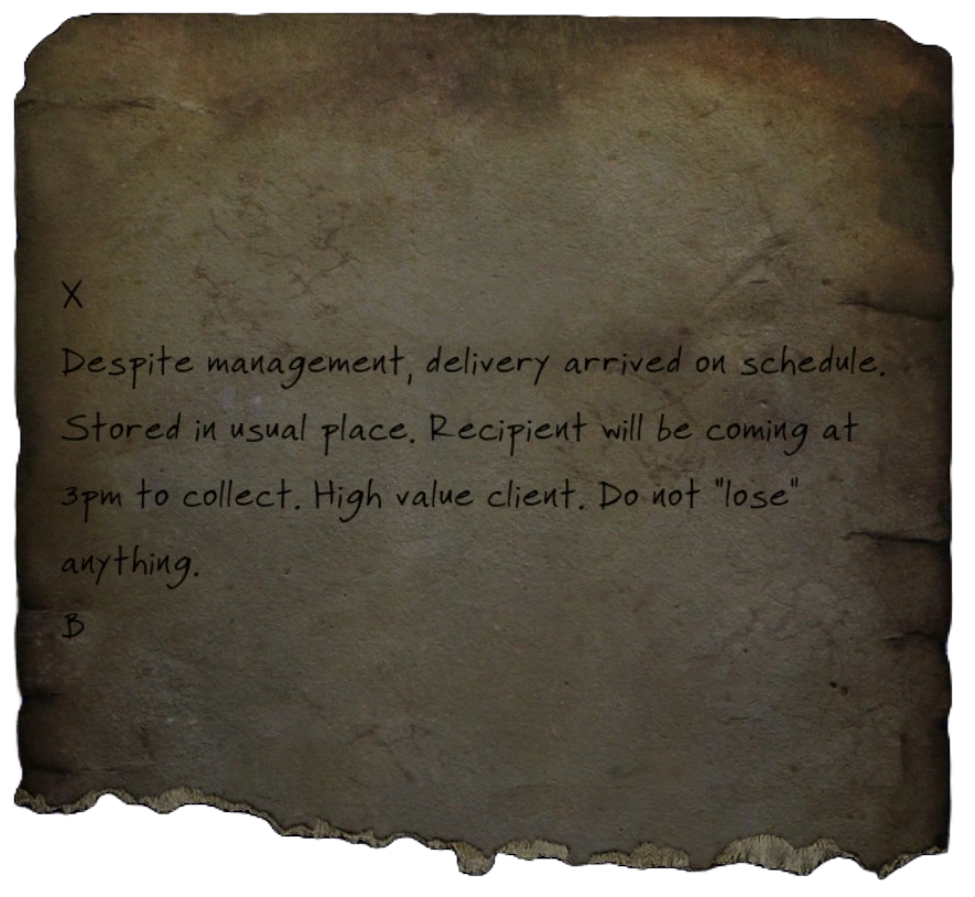 Delivery note | Fallout Wiki | Fandom