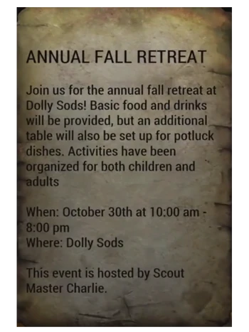 Fall retreat flyer | Fallout Wiki | Fandom