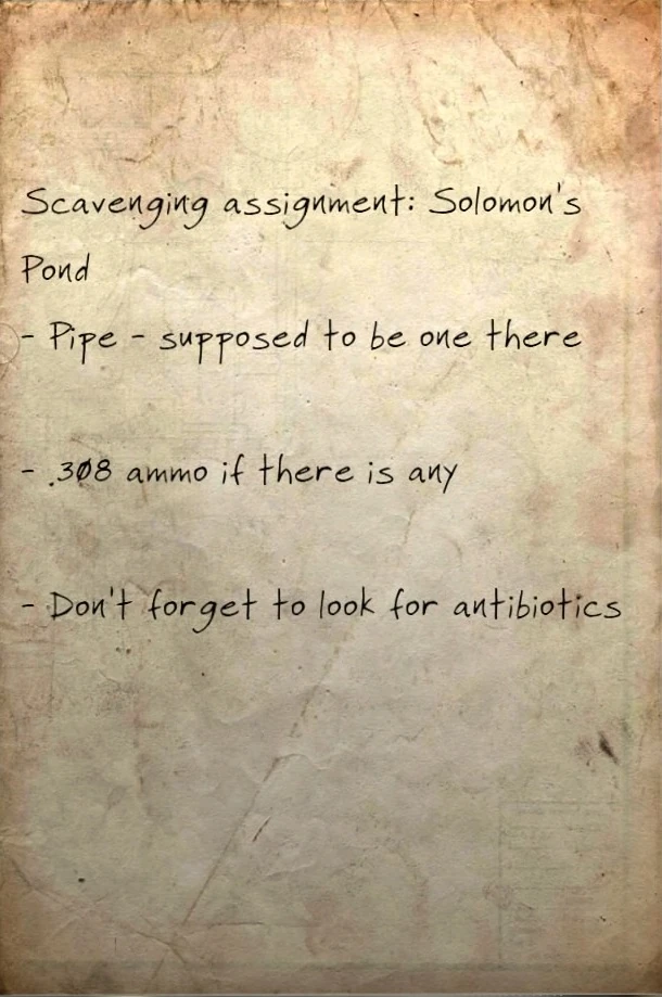 Scavenger's notes | Fallout Wiki | Fandom