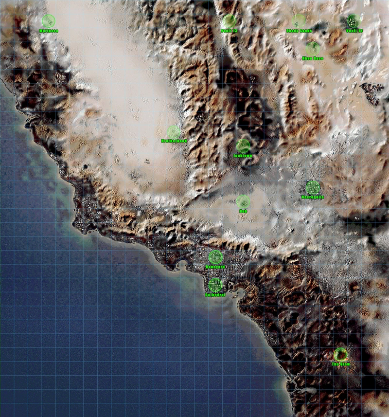 Fallout map - The Vault Fallout Wiki - Everything you need to know ...