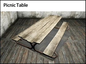 Plan: Picnic Table - The Vault Fallout Wiki - Everything you need to ...