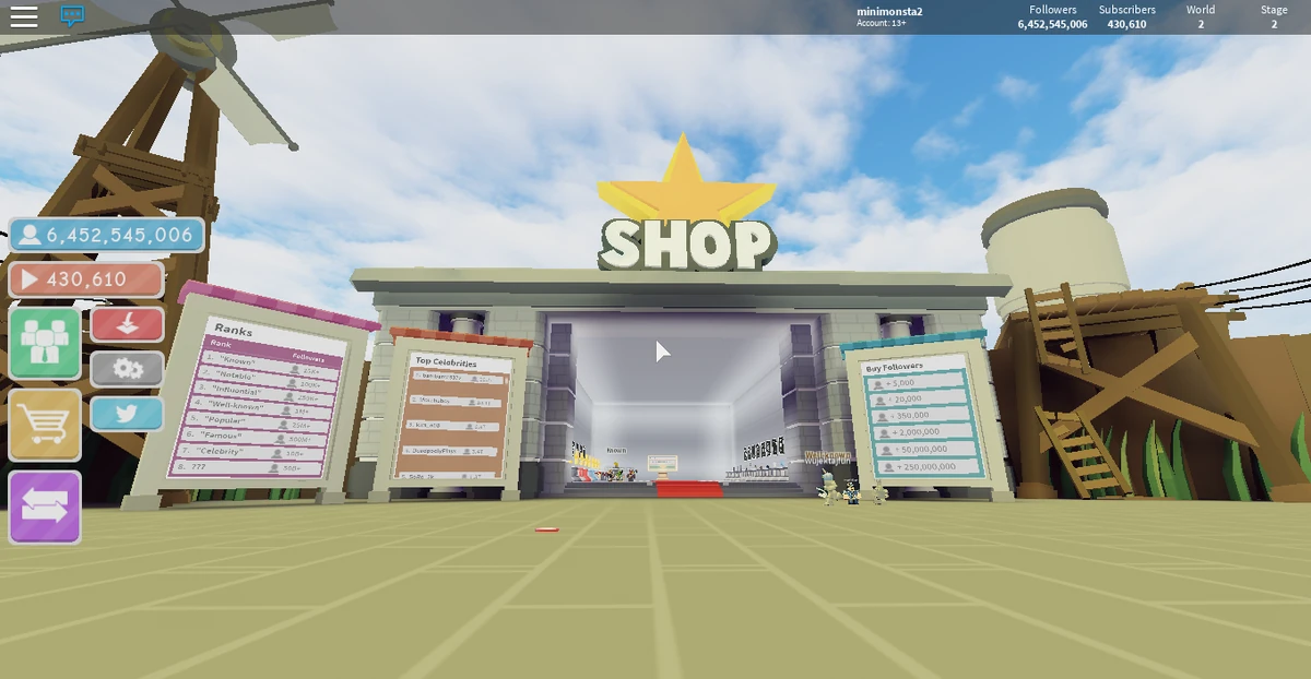 Shop | FameSimulator Wiki | Fandom