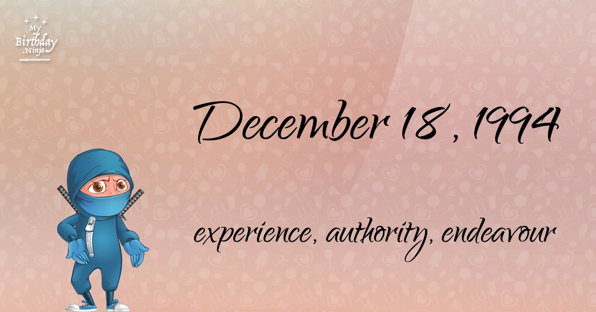 December 18, 1994 | Families 101 Wiki | Fandom