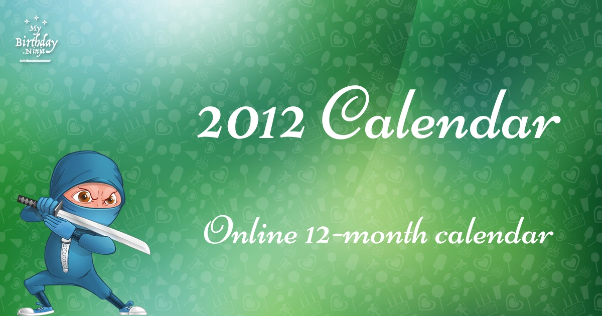 2012 Calendar | Families 101 Wiki | Fandom
