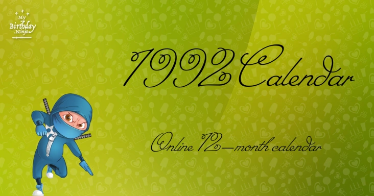 1992 Calendar | Families 101 Wiki | Fandom